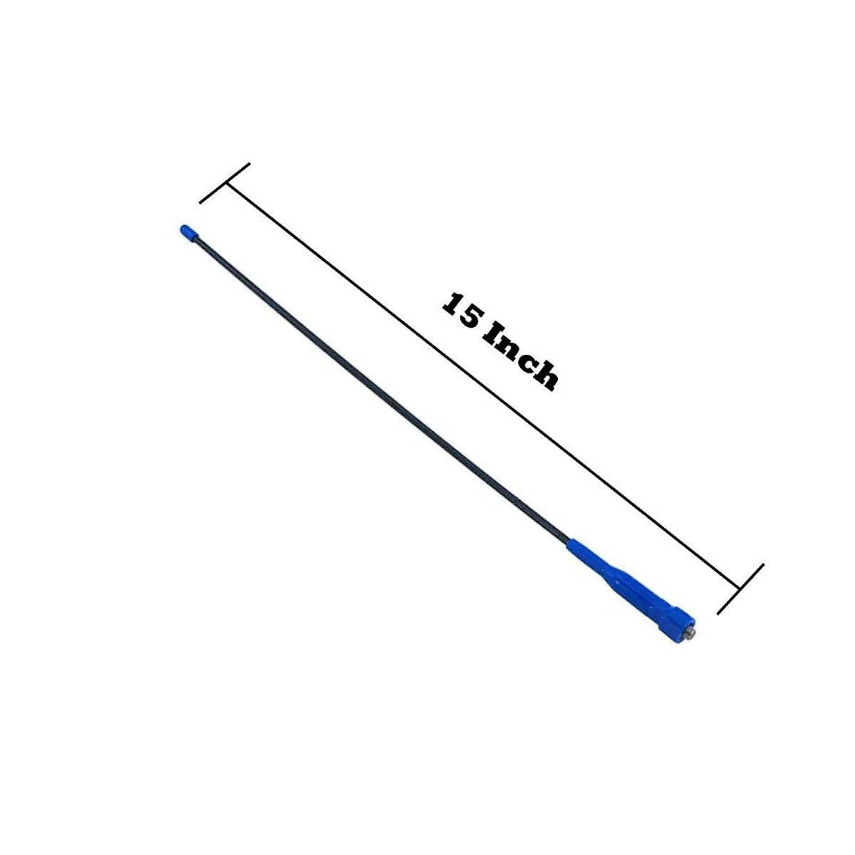 Ultimate Blue Custom Tuned Long-Range 15 - Inch Ducky Whip Antenna VHF/UHF (136/520Mhz) SMA-Female for BTECH, BaoFeng, and Rugged Handheld Radios RH5R and V3 (Does not fit R1) - #DB-5R
