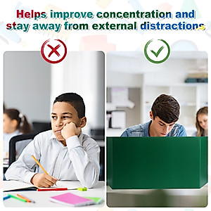 18 Pcs Privacy Folders Boards for Student Desks Desk Dividers for Students Classroom Desk Privacy Panel Study Carrels School Teacher Supplies, 9 Colors, 17 x 12 Inch