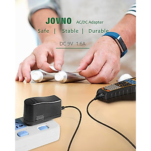 9V AC DC Adapter Charger for DYMO LabelManager 160 LM-160 LM-500TS 100 150 210D 220P 350 LM210D LM-200 LM-150 Rhino 6000 5200 4200 1738976 Handheld Label Maker Printer, JOVNO 9V 1.6A Power Supply