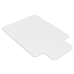 LUMDERIO Chair Mat for Computer Desk, Flat Without Curling, Office Carpeted Floor Mats for Low Pile Carpet 48 X 36 inches
