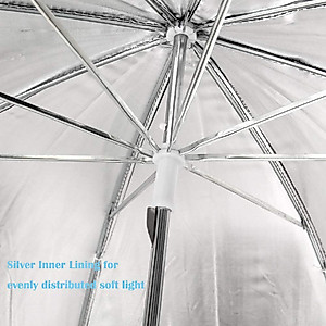 Photography Umbrella Lighting 4 Pack Kit, 33"/84cm Soft White Translucent and Reflective Umbrella for Photo and Video Studio Shooting
