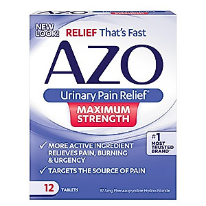 Azo Urinary Pain Relief Max Strength 12 Count Tablets