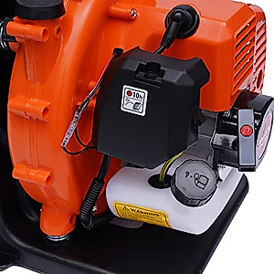 KinHall Leaf Blower - 2-Stroke 47.2cc Gas Blade Blower, Air-Cooled Gas Powered Backpack Blower with Safety Belt, for Lawn Care, Snow Blowing & Yard Cleaning Gas Blower