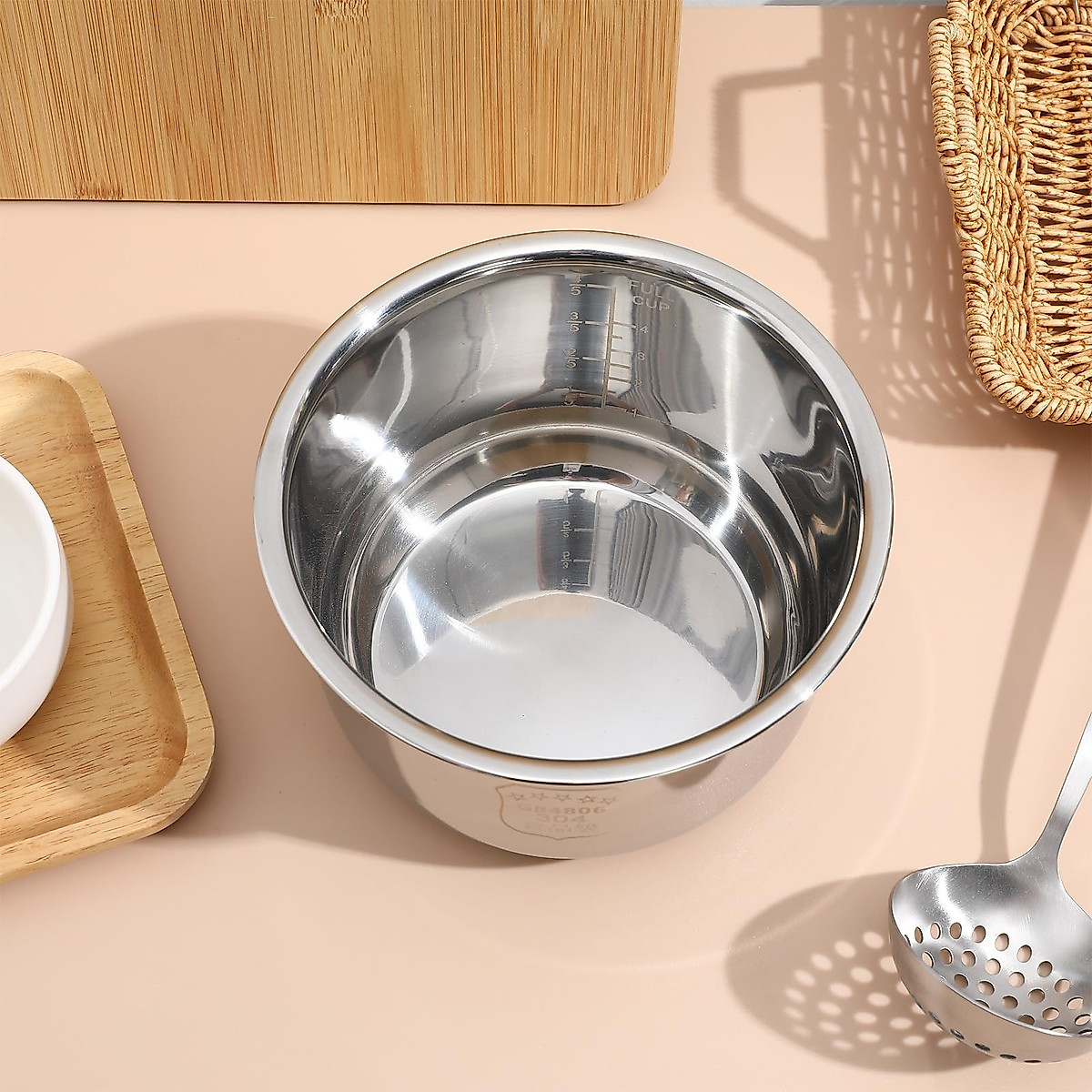 Ciieeo Inner Cooking Pot Universal Inner Pot Stainless Steel Inner Pot Rice Cooker Supply (Higher Bottom)