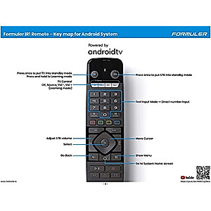 Latest and Upgraded Formuler IR Remote Control formuler z7+ 5g, z8, z8 pro, z10, z10 pro, z10 se, z10 pro max, z Plus neo, z Alpha, cc Model only by E4U