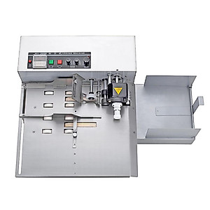 INTSUPERMAI Solid-Ink Coding Continuous Printing Machine Wheel Label Coding Date Paper Printer (Stainless Steel Widen)