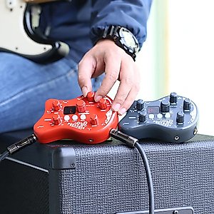 summina Guitar Pedal Multi Effects Guitar Pedal Guitar Delay Pedal Guitar Loop Pedal Portable Multi-effects Processor Effect Pedal 15 Effect Types 40 Drum Rhythms Tuning Function - Grey