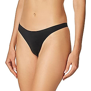 Maidenform womens Comfort Devotion No Pinch Panties, Hipster, Bikini, Available g string and thong panties, - Black W/Body Beige Lining, X-Large US