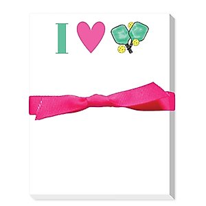 Pickleball Theme "Mini" Notepad - Keep your to-do's and shopping lists organized with this great "I Love Pickleball" mini notepad.