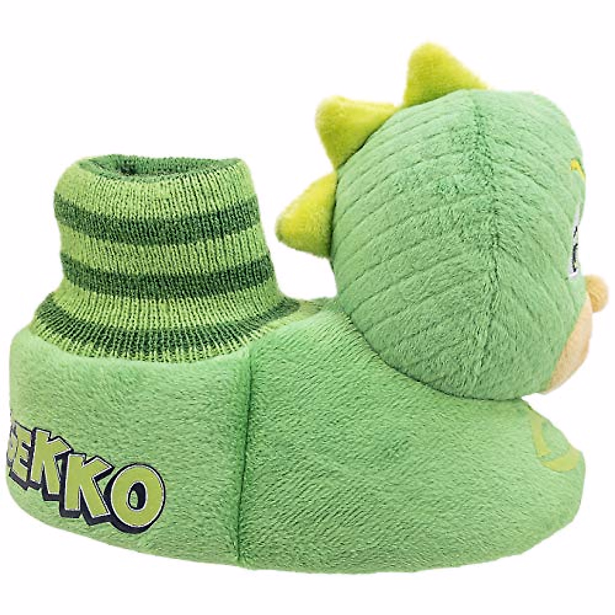 PJ Masks Kids Slipper, Gekko Socktop Slip On,Plush,Green, Toddler size 9/10