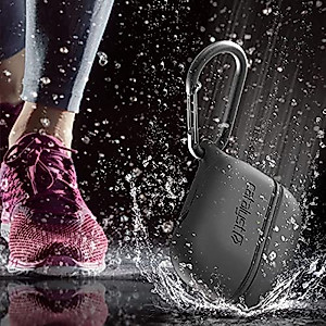 Catalyst Waterproof Special Edition Case for AirPods Pro (1st and 2nd Gen) Compatible Wireless Charging, One-Piece Design, High Drop Protection, with Carabiner, Soft-Touch - Stealth Black