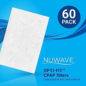 NUWAVE Replacement Filter for ResMed Part Number S9/S10 Standard Pollen Filter 36850, High-Efficiency CPAP Filters ResMed, Opti-fit ResMed Filters, Pollen Filters CPAP ResMed S9-60 Per Pack