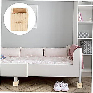 LIFKOME Wood Bed Mat Furniture Risers for Sofas Floor Sofa Couch Throws for Sofa Couch Riser Wood Bed Leg Cap Furniture Foot Pads Heightening Pad Washing Machine Pad Bed Foot Pad
