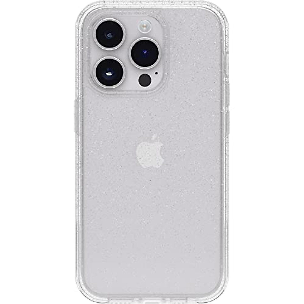 OtterBox iPhone 14 Pro (ONLY) Symmetry Series Case - STARDUST (Clear/Glitter), ultra-sleek, wireless charging compatible, raised edges protect camera & screen