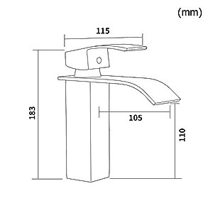 Waterfall Faucet, Washbasin Single Lever Mixer Tap, Waterfall Tap, Bath Mixer tap, Single Lever Mixer tap, tap for Bathroom, for Kitchen, Bathroom, Washbasin Mixer Tap Hot and Cold