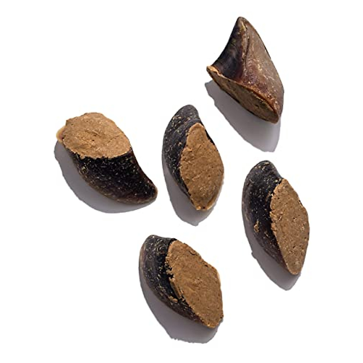 Jack&Pup Filled Cow Hooves for Dogs; Stuffed Dog Chew Hoofs (5 Pack) Cow Hoofs for Dogs. Natural Dog Chews, Filled Dog Bones (Peanut Butter Flavor)