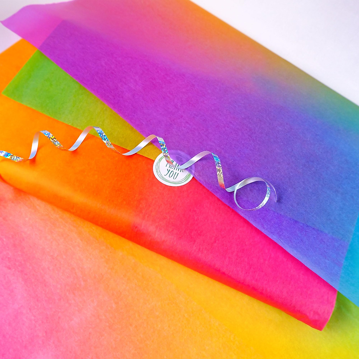 MR FIVE 40 Sheets Red Purple Green Blue Gradient Tissue Paper Bulk,20"x 28",Gradient Tissue Paper for Gift Bags Crafts Baby Shower Birthday Weddings Thanksgiving