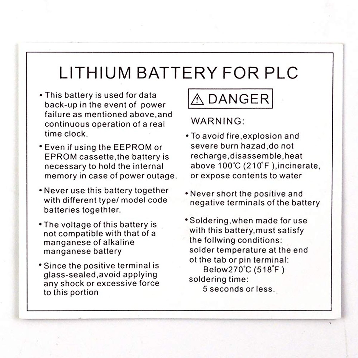 ILAVSUN PM-20BL ER3 for F940 PLC Touch Screen Backup Battery with Plug Replacement Lithium Battery 3.6V 1100MAH (4pack)