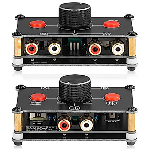 Little Bear MC1022 Mini Audio Switcher, 2-Way RCA Stereo Passive Selector, AB Switch Box Splitter for PC/Player/Headphone/Amplifier/Speaker