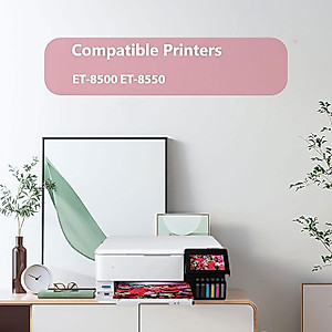 LNKCOS 600ML Sublimation Ink for Epson EcoTank ET-8500 ET-8550 Wide-Format Supertank Printers (6 Color, 6×100ML, BK PB C M Y K Grey, Bigger Bottles with More Ink to Fill The Tanks)