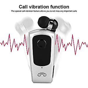 Pomya Bluetooth Headset, Fineblue F920 Sports Bluetooth Earpiece, Retractable Handsfree Earphone, Anti-Lost Function Telescopic Headphones(White)