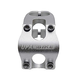UPANBIKE 31.8mm Bike Stem Aluminum Alloy Length 50mm Bicycle Handlebar stem for Mountain Bike Road Bicycle(Silver)