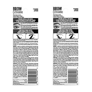 Pack of 2 Maybelline New York Brow Extensions Fiber Pomade Crayon Eyebrow Makeup, Black Brown # 262