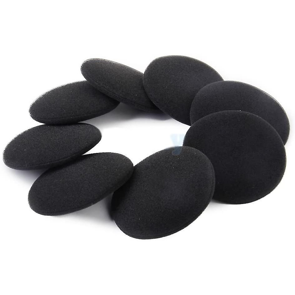 12 Pairs 45mm / 1.8inch Headset Ear Cap Replacement for Most Standard Size Ear Cushions Ear pad Cover Sponge Replacement Ear pad Headphones Black