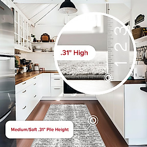 nuLOOM Deedra Modern Abstract Area Rug - 5 Round Area Rug Modern/Contemporary Grey/Ivory Rugs for Living Room Bedroom Dining Room Kitchen