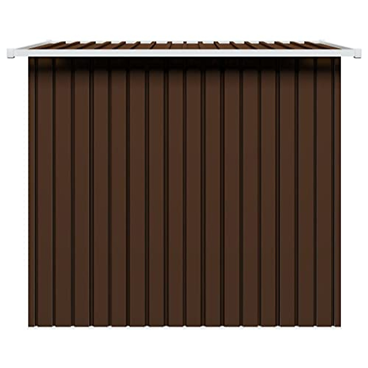 INLIFE Garden Shed with Sliding Doors Galvanized Steel Metal Storage Shed Outdoor Tool Storage Shed for Garden,Patio,Backyard Tools and Accessories Brown 74.8"x48.8"x71.3"