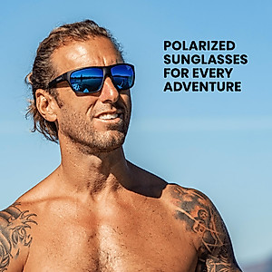 Suncloud Boone Polarized Sunglasses, Matte Black/Polarized Blue Mirror,One Size