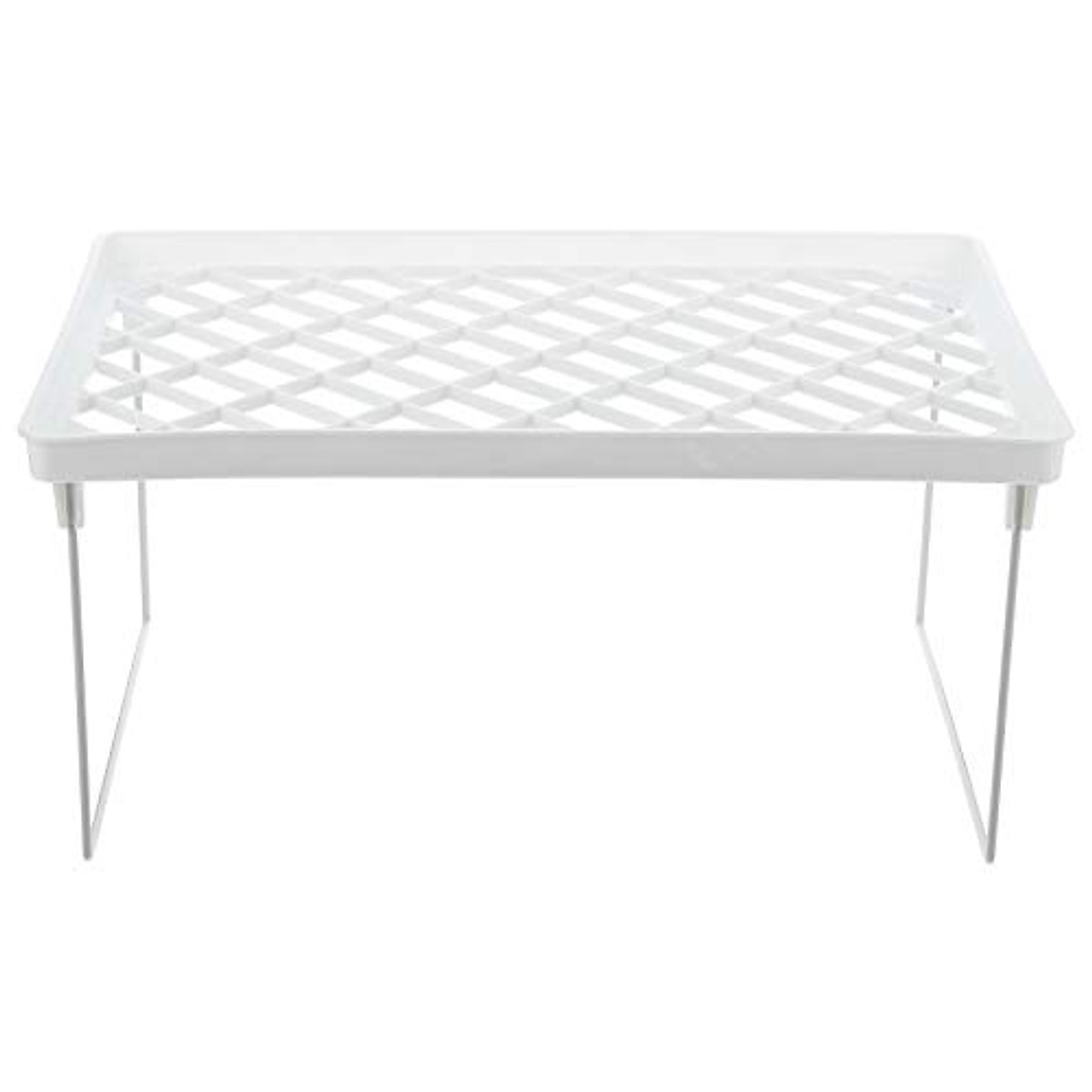 DOITOOL Foldable Cabinet Storage Rack Cosmetic Makeup Shelf Bathroom Countertop Organizer Kitchen Counter Storage Shelves Office Desktop Stationery Rack