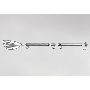 INTEX 59623E 48" Deluxe French Oars: Easy 3 Piece Assembly – Ribbed Blade – Retainer Rings – TUV RL approved – Perfect for Inflatable Boats