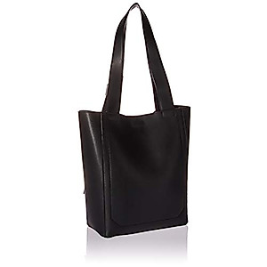 Calvin Klein womens Calvin Klein Karsyn Nappa Leather Stud Belted North/South Tote, black studded, One Size