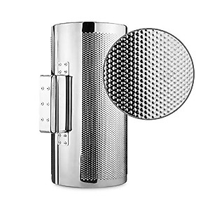 Abuff - Metal Guiro Instrument, 12" x 6" Stainless Steel Guiro Shaker with Scraper Latin Percussion Instrument Musical Training Tool
