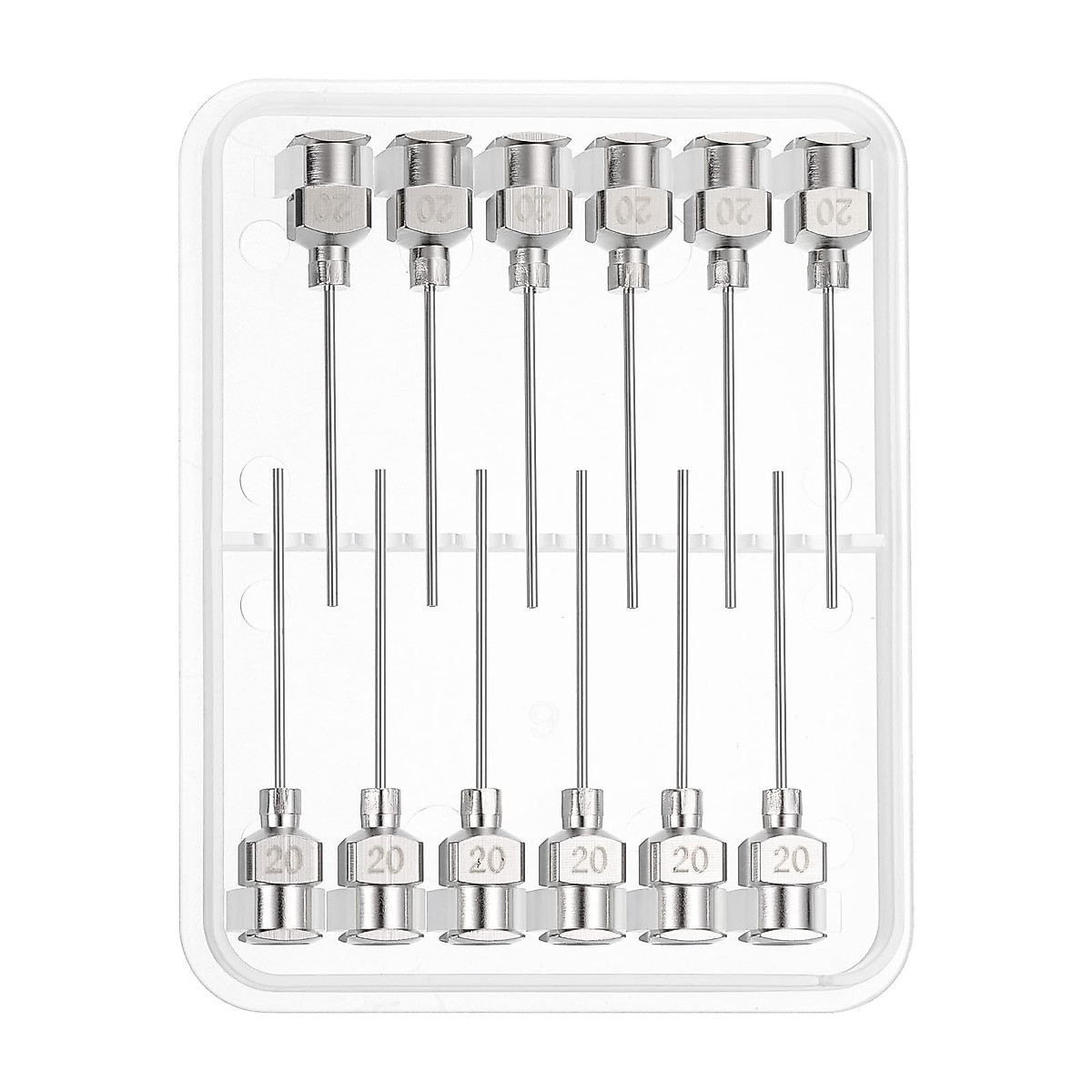 PATIKIL Blunt Tip Dispensing Needle 20G, 12 Pcs 1 Inch Stainless Steel Liquid Dispenser Needles with Lure Lock for Refilling Liquid Inks Adhesives Glue
