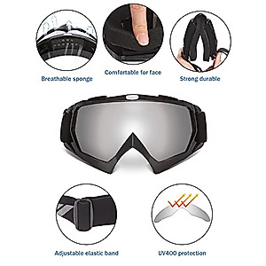 KEMIMOTO Dirt Bike Goggles Motocross Goggles ATV UTV Goggles Anti UV Riding Goggles Ski Goggles