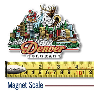 Denver, Colorado Magnet by Classic Magnets, Collectible Souvenirs Made in The USA, 4.1" x 3"