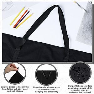 Shinylin Extra Large Art Portfolio Bag with Pocket Handle 48'' x 36'' Waterproof Lightweight Art Portfolio Case Poster Painting Paper Carrying Case Portfolio Folder for Artist Student Art Work