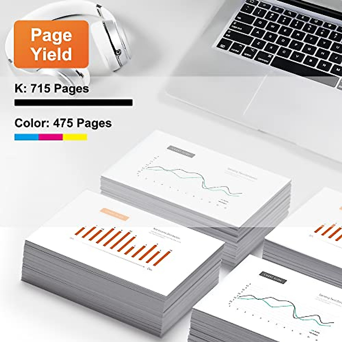 TESEN Remanufactured 62XL Ink Cartridge Replacement for HP 62 XL 62XL Use with HP Envy 5643 5660 5664 5665 7640 7643 7644 7645 OfficeJet 5745 5746 8040 200 250 258 Series Printer (2 Pack, Black)