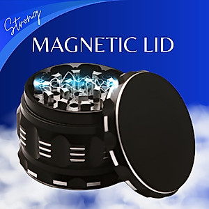 4 Inch herb grinder / 3 layer spice grinder - (9 COLOR OPTIONS) - easily grind your herbs at home with its custom grip design. Black Grinder is Aluminum Allow (Black, 4 Inches)