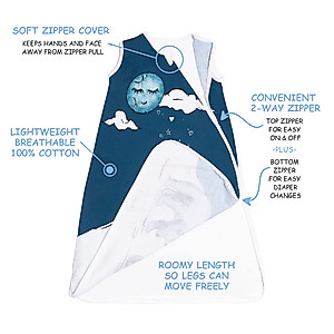 JumpOff Jo - Premium Designer Baby Sleep Sack - 100% Cotton Wearable Blanket, Easy Diaper Change, Sleeveless Swaddle Sack - Mama Bear, X-Large 24-36 Months Old