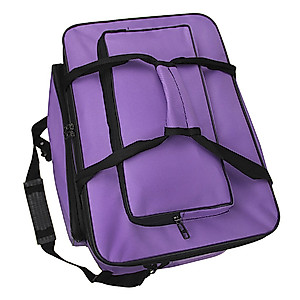 Large Fundamentals Art & Crafts Supplies Organizer Bag Padded Tote Adjustable Shoulder Bag Foldable Essentials Art Storage Cargo Carry Case for Brush Markers Pencils Sketchbook Watercolors Art Palette