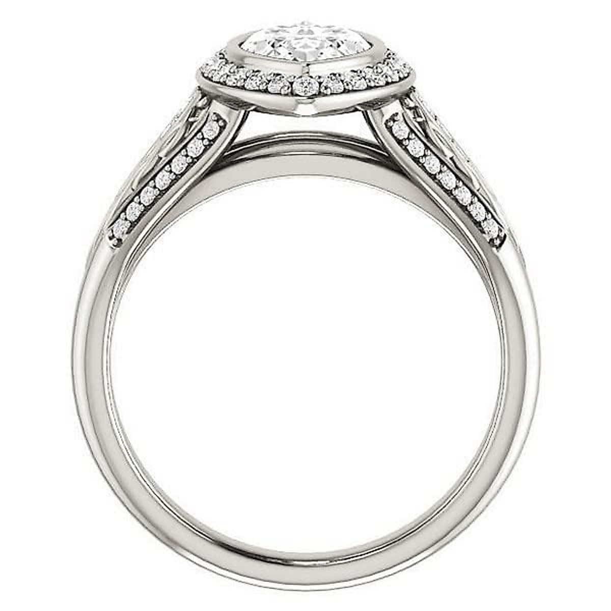 JEWELERYN 3 CT Marquise Colorless Moissanite Engagement Ring Sets for Women/Her,Wedding Bridal Ring Set, Eternity Sterling Silver Solid Diamond Solitaire Bezel Anniversary Promise Gift for Ring (4)