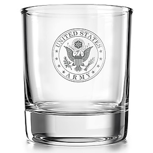 Old Southern Brass U.S. Army 10 ounce Whiskey Glass - Officially Licensed - American Owned & Operated