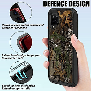 OTTARTAKS Compatible for Samsung Galaxy A12 Case for Men Boy Camo Case with Camera Len Protector Heavy Duty [Military Grade Protection] Shockproof Case for Galaxy A12 5G/4G, Camouflage