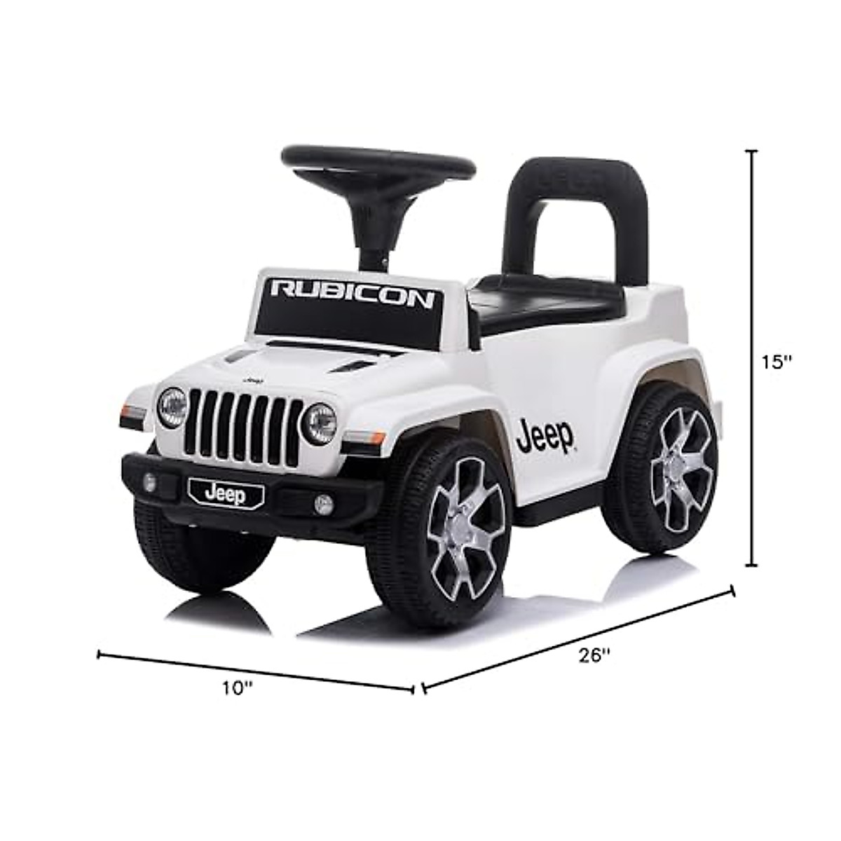 Best Ride On Cars Jeep Rubicon Push Car, White
