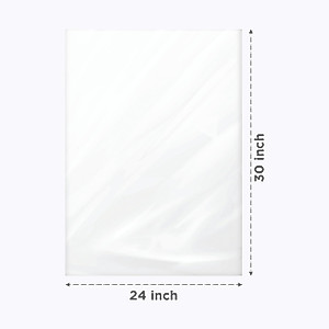 Shop4Mailers 24 x 30 Clear Cellophane Flat Gift Bags 1.2 mil (50 Pack)