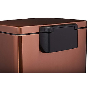 Tramontina 81200/560DS Bronze Contemporary Rectangular Step Can Freshener System, Trash Can, 13-Gallon