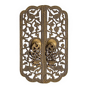 Hardware Philosophy Rose Vine Brass Cabinet Strips Backplate Hardware Pulls Set 9.7"x5.5"